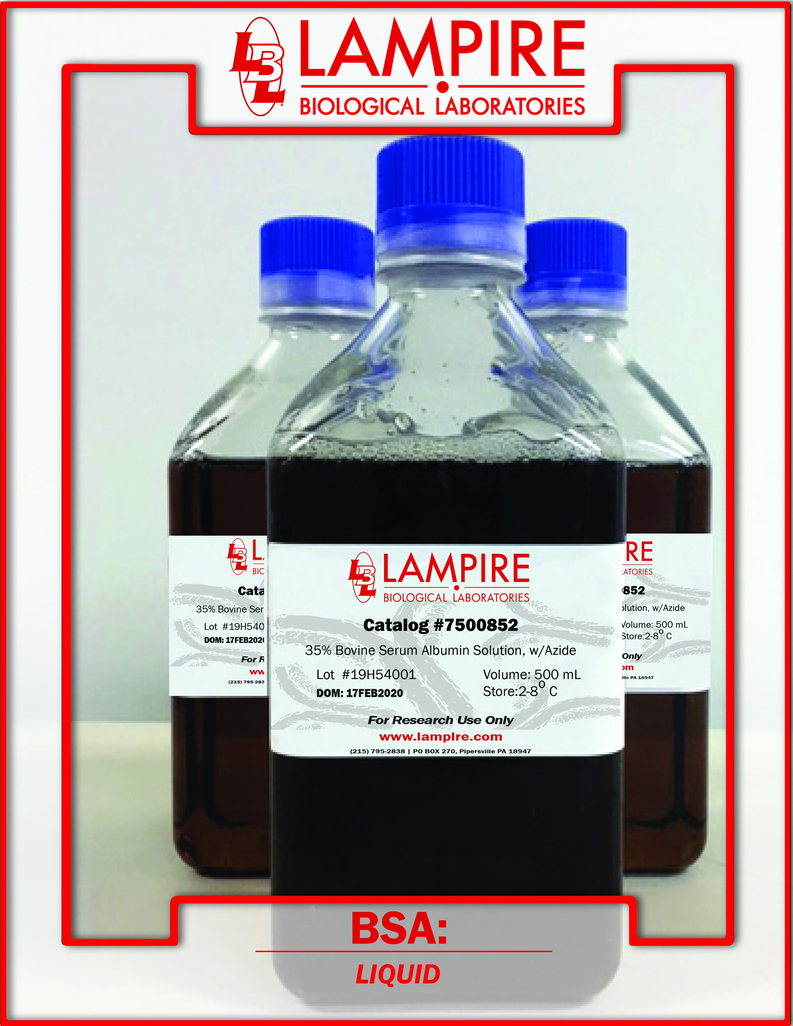 BSA: LIQUID | Lampire Biological Laboratories, Inc.
